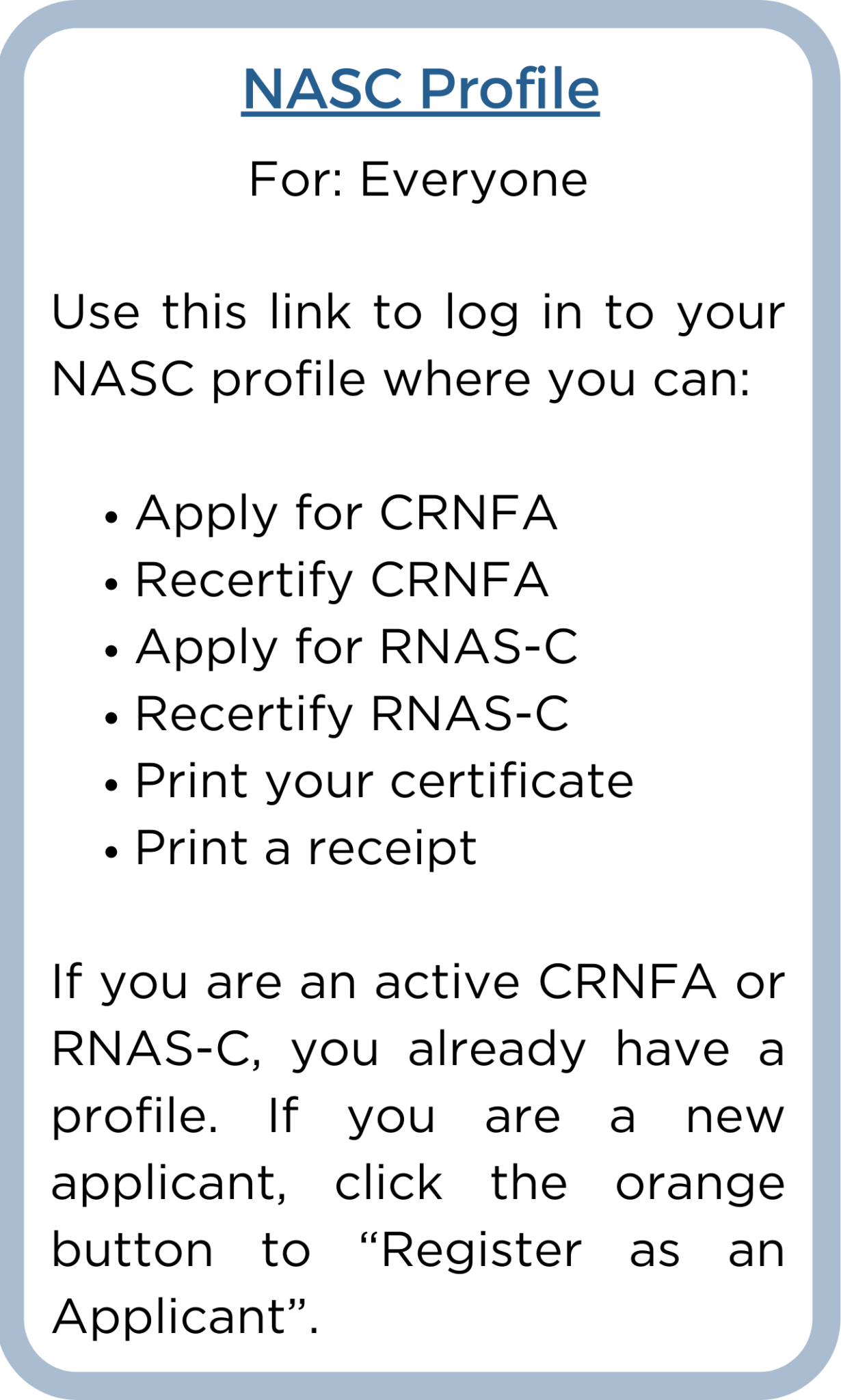 Login Page - National Assistant at Surgery Certification